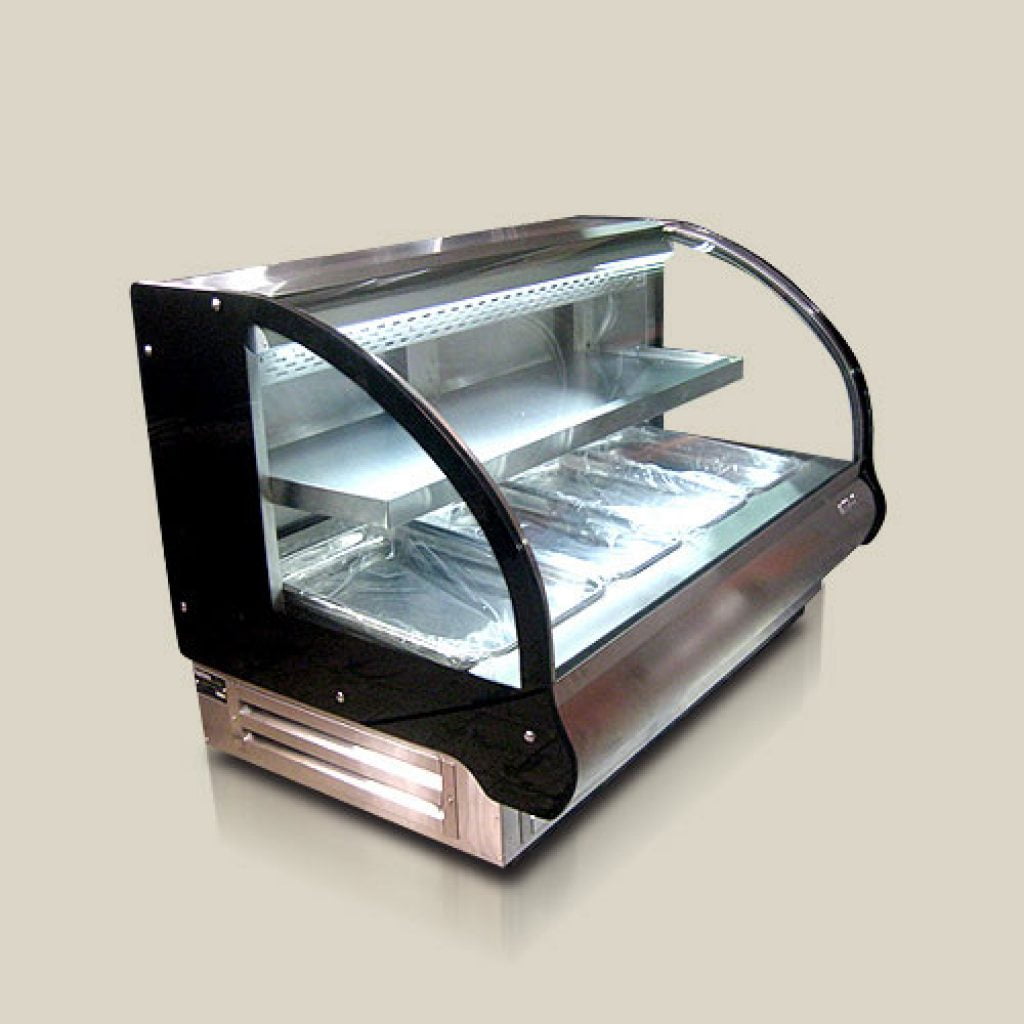 Refrigerador horizontal vidrio curvo con división | Polo Norte ...